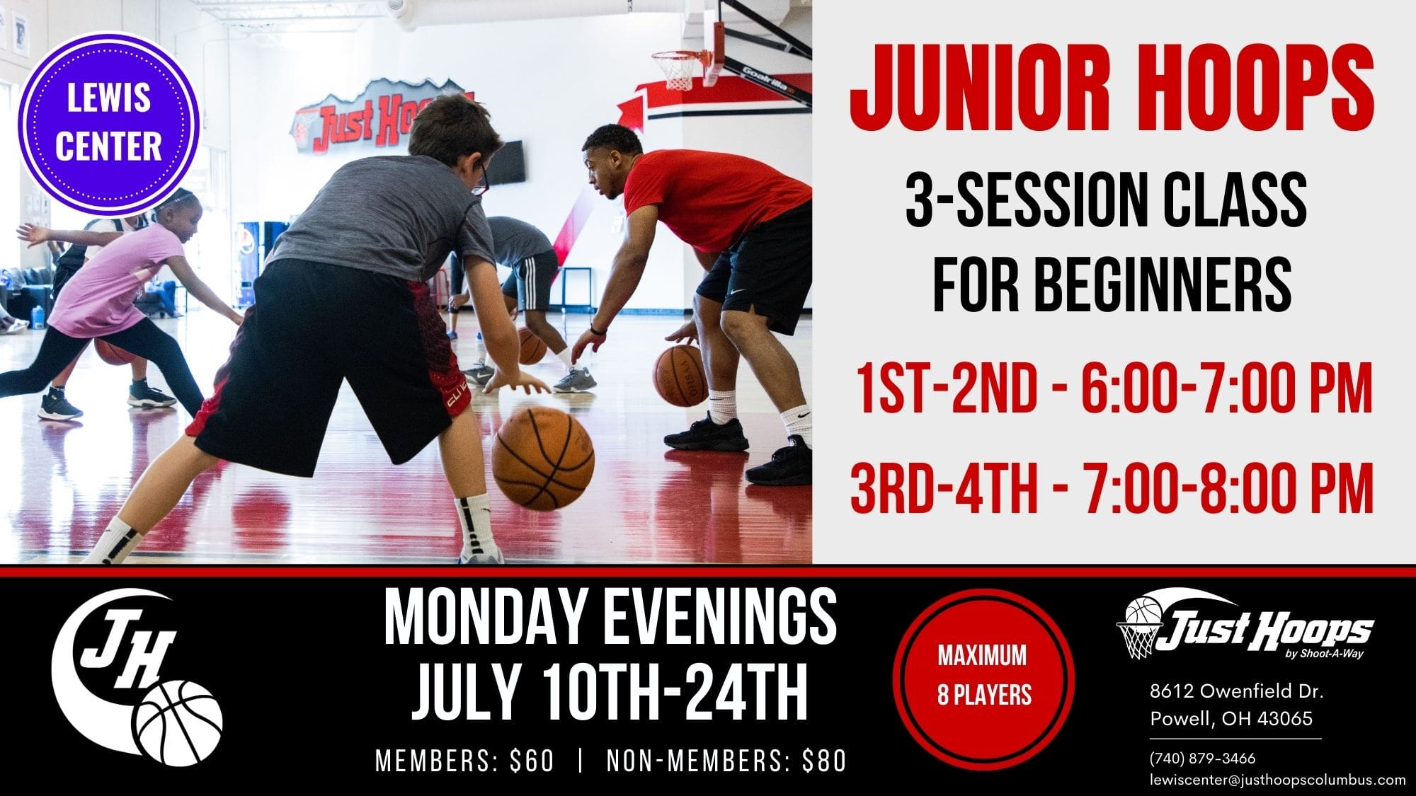 Lewis Center Classes & Clinics - Just Hoops Columbus